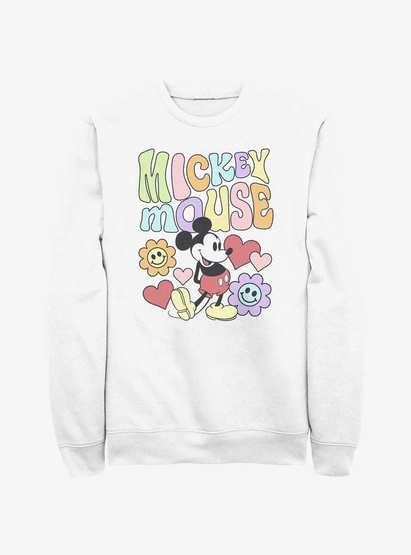 Disney Mickey Mouse Groovy Sweatshirt - WHITE | BoxLunch