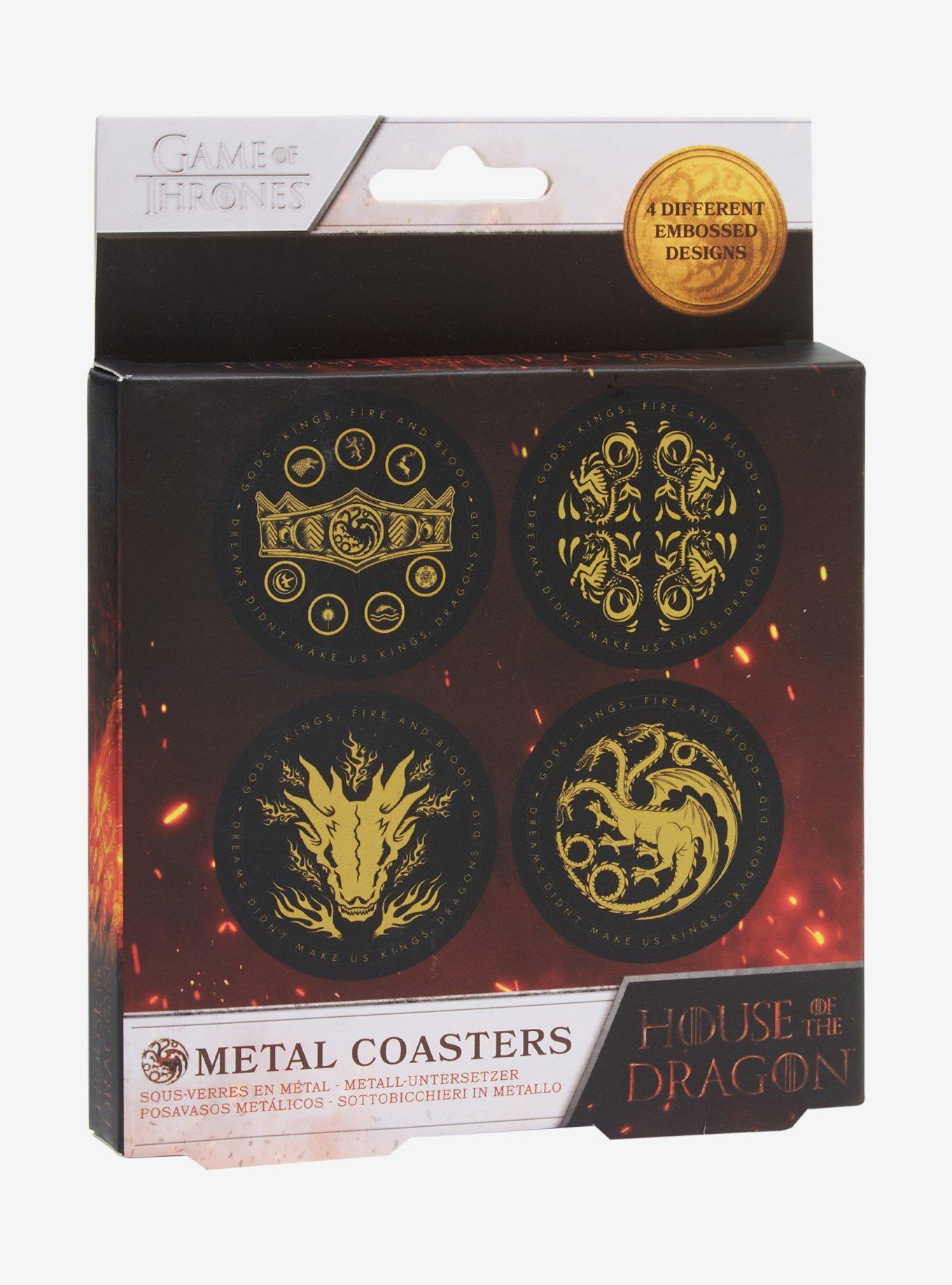 House Of The Dragon Metal Coaster Set | Hot Topic