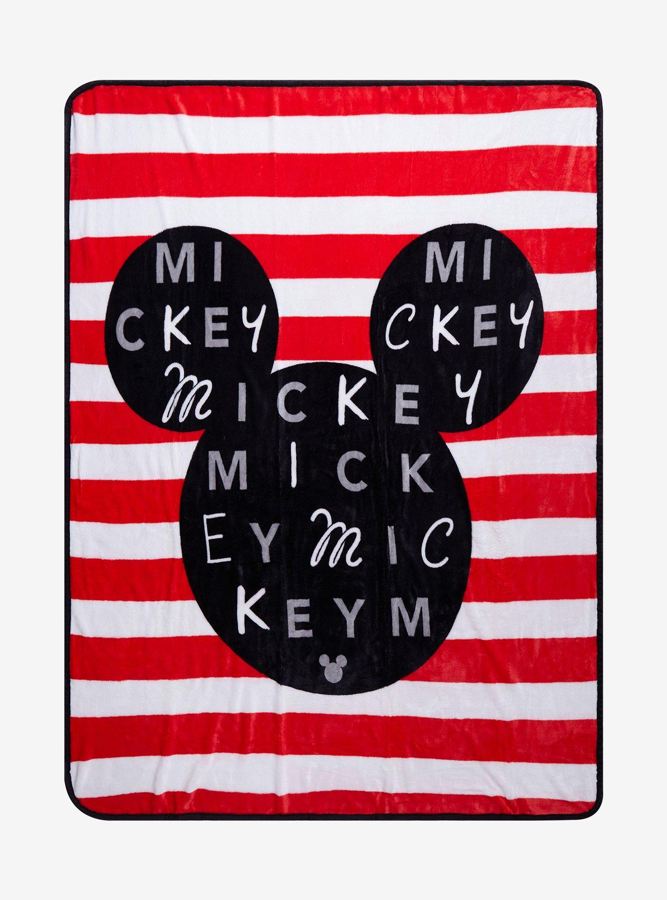 Disney Mickey Mouse Stripe Throw Blanket | Hot Topic
