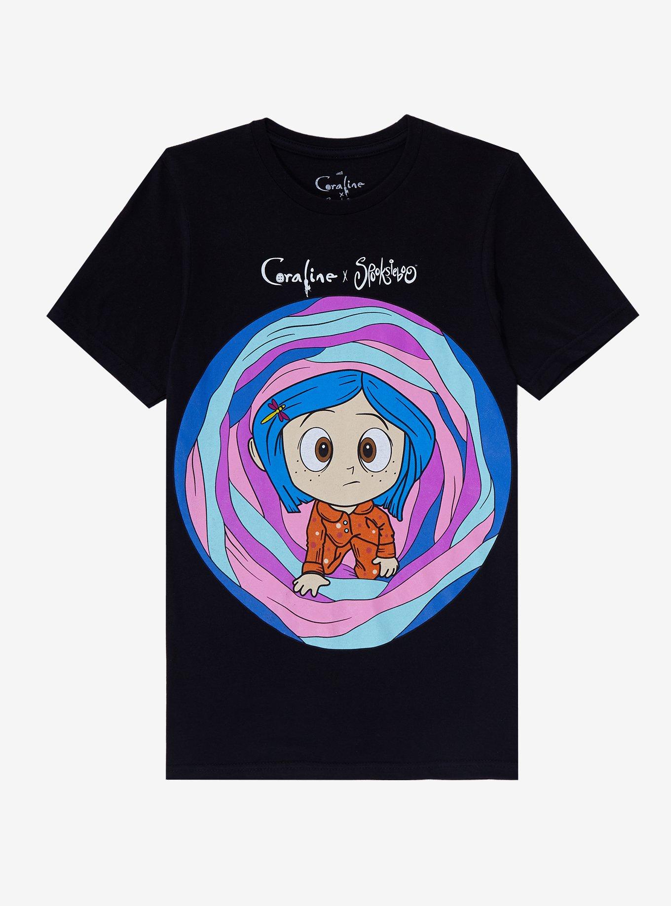 Coraline X Spooksieboo Tunnel Boyfriend Fit Girls T-Shirt | Hot Topic