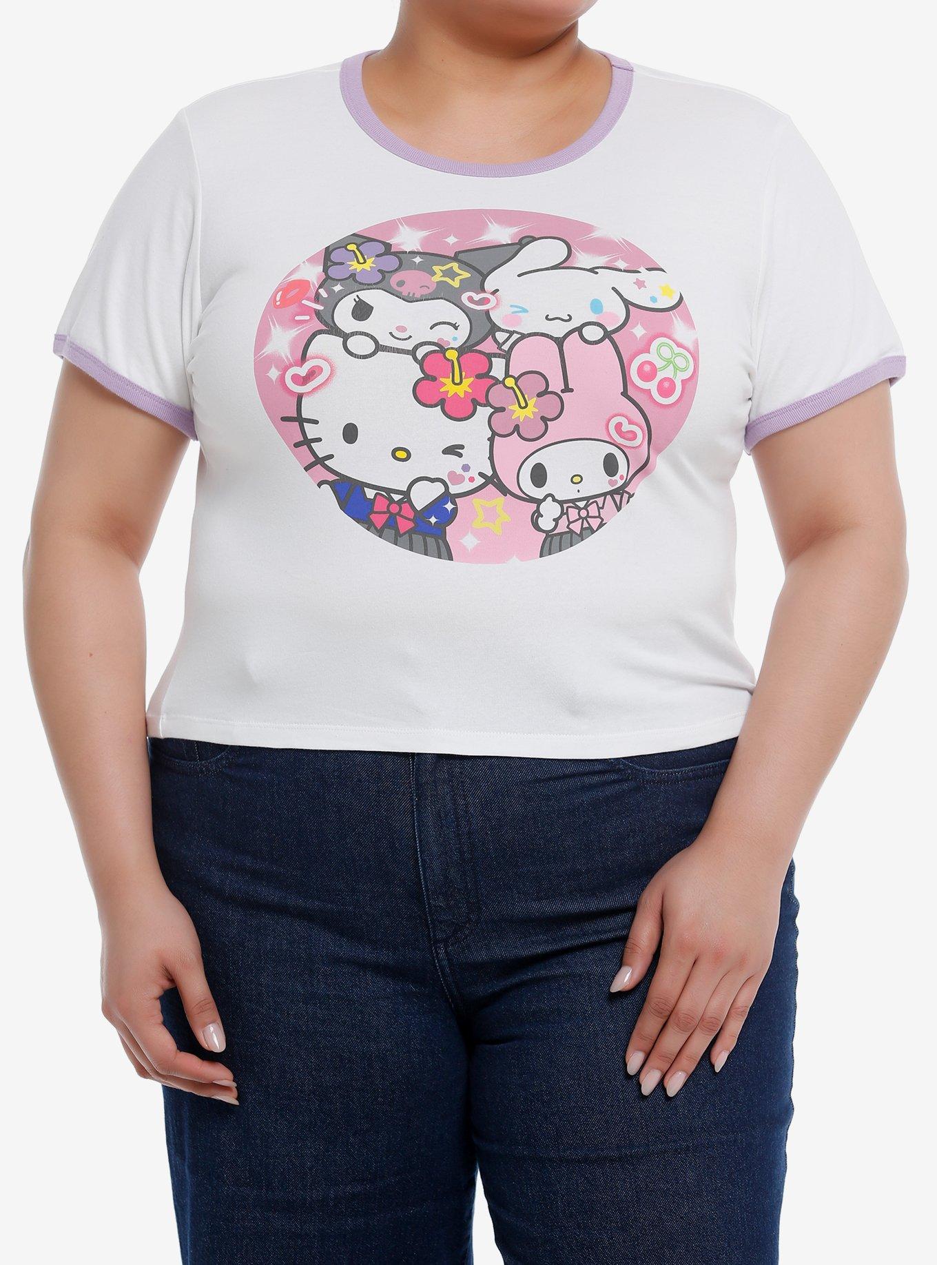 Hello Kitty And Friends Kogyaru Ringer Girls Baby T-Shirt Plus Size ...