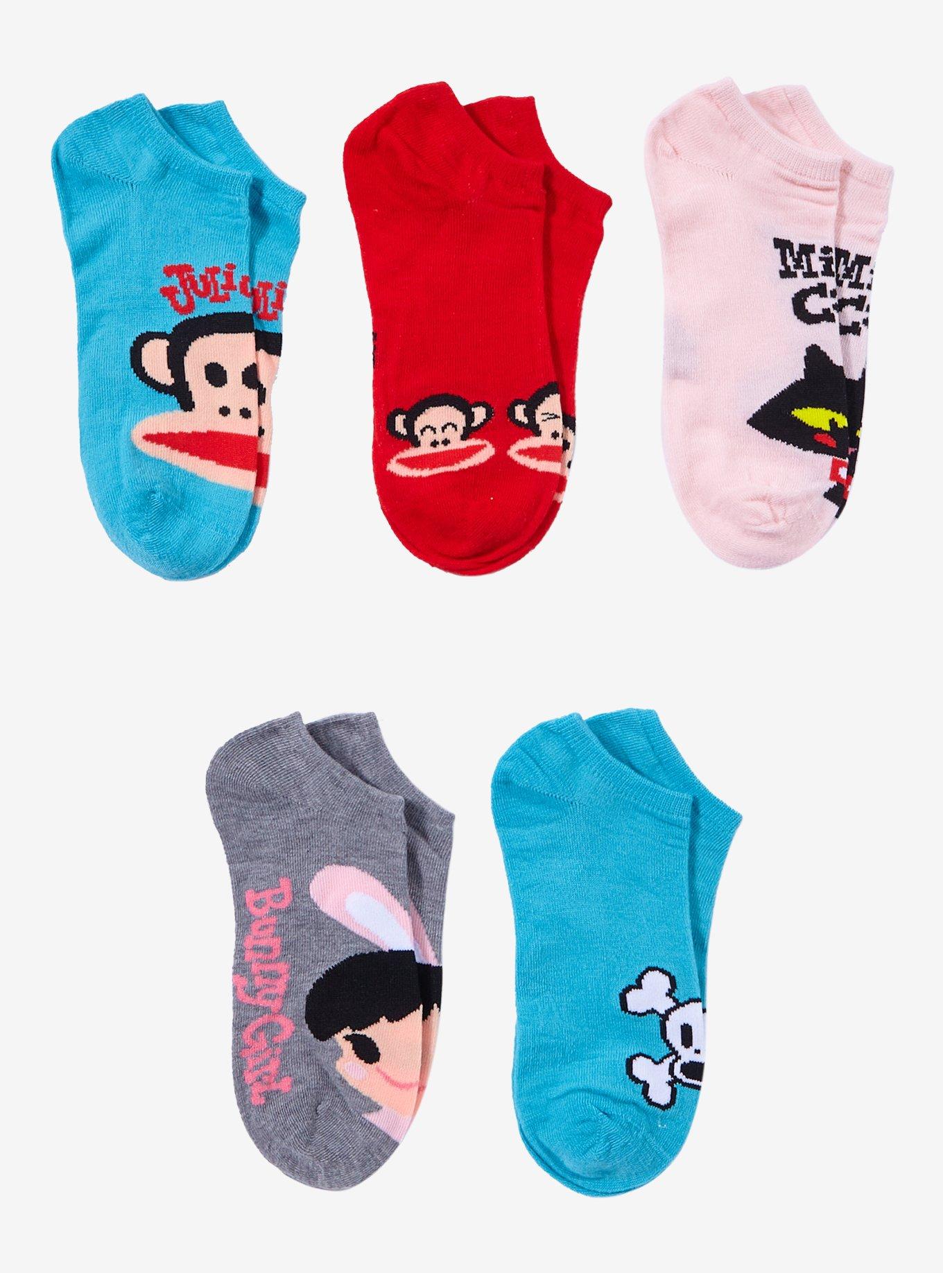 Paul Frank Characters No-Show Socks 5 Pair | Hot Topic