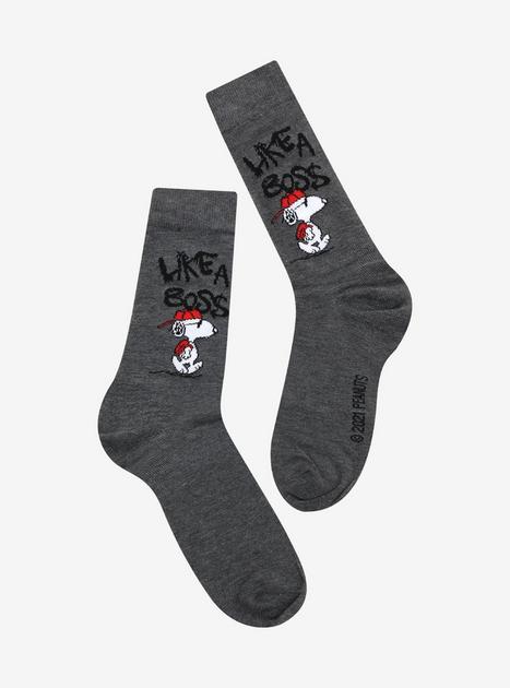 Peanuts Snoopy Like A Boss Crew Socks | Hot Topic