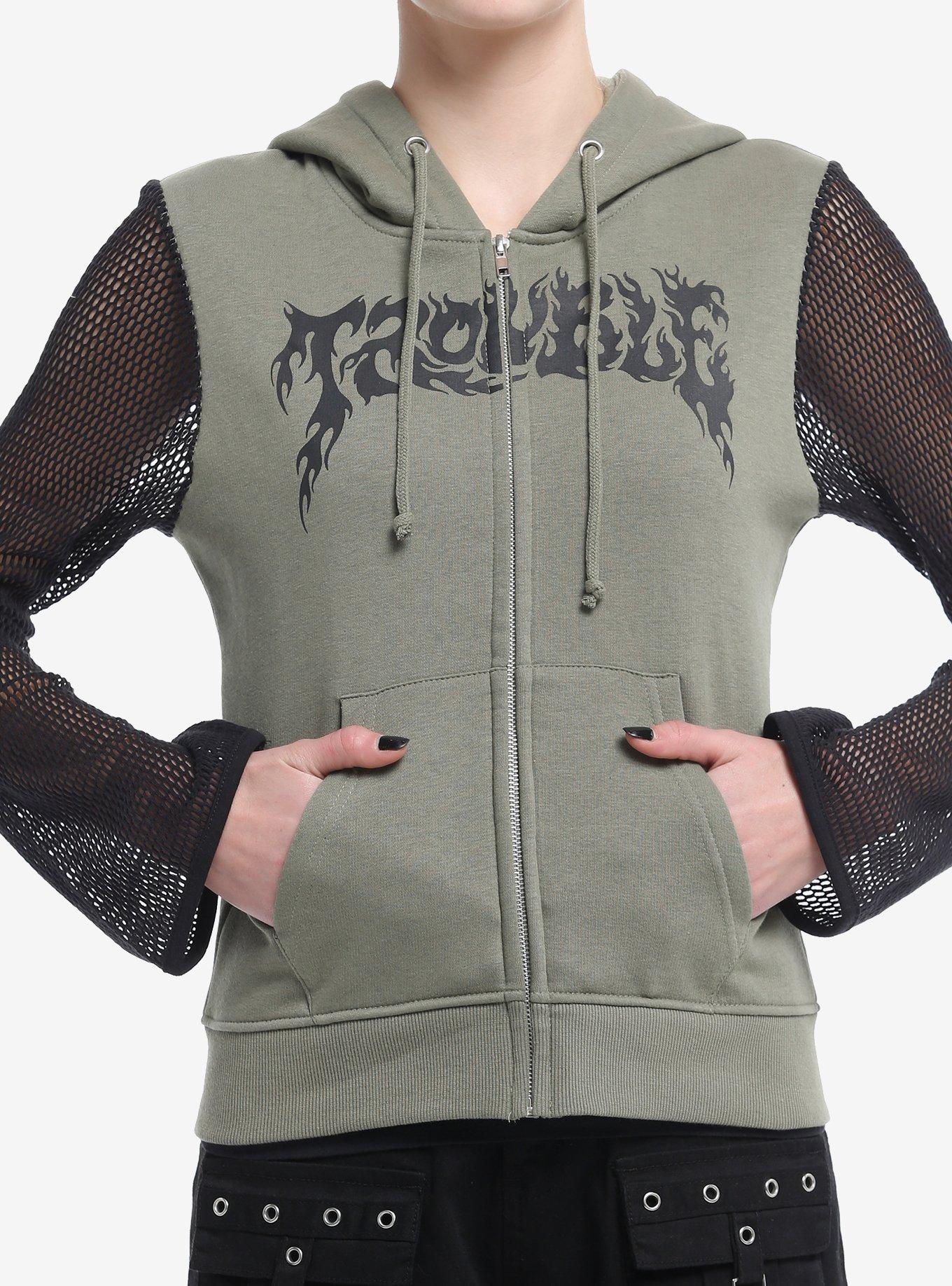 Social Collision Trouble Mesh Long Sleeve Girls Hoodie Hot Topic