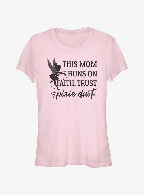 Disney Tinker Bell Runs On Pixie Dust Girls T-Shirt - PINK | Hot Topic