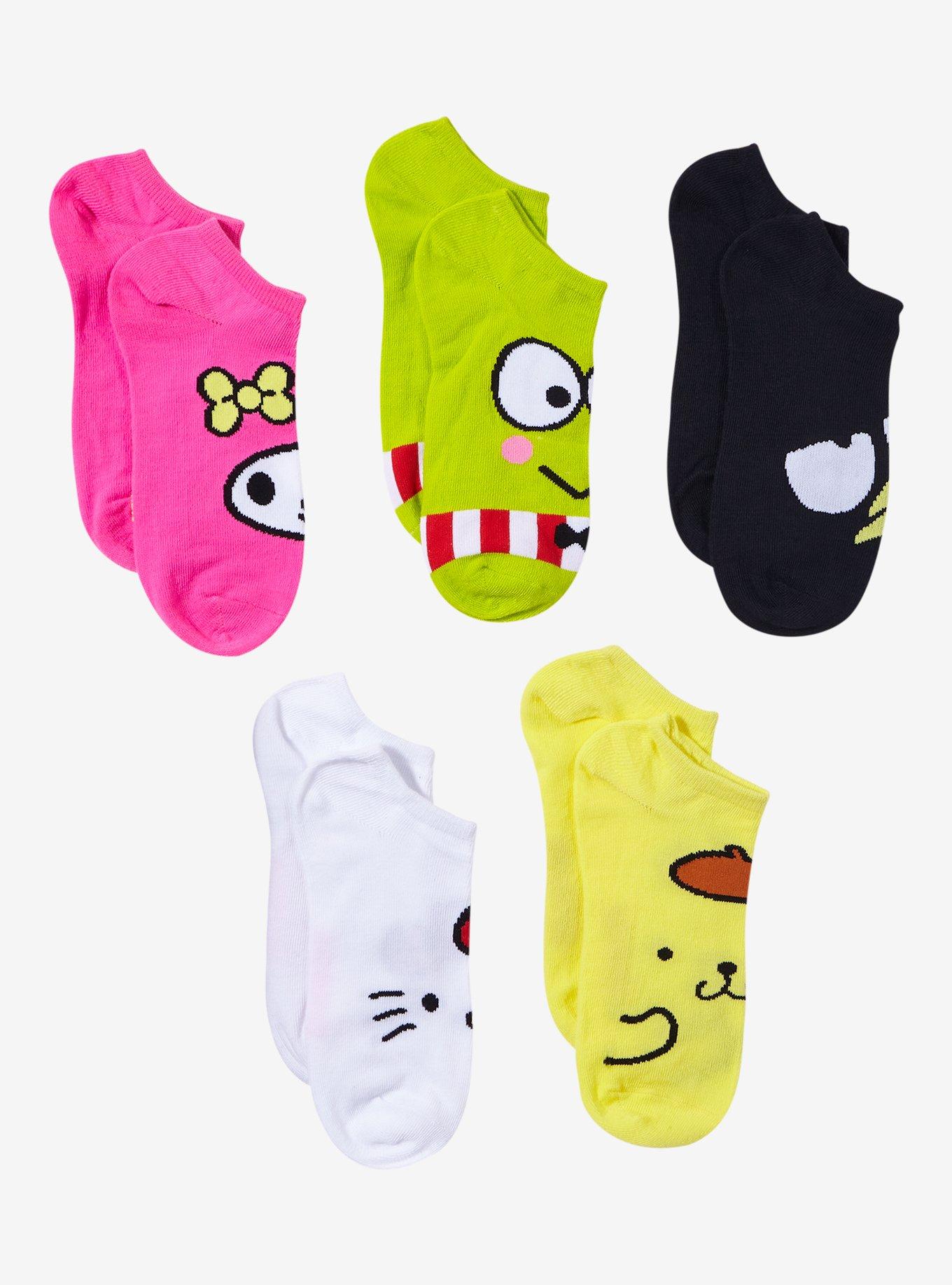 Hello Kitty And Friends Jumbo Face No-Show Socks 5 Pair | Hot Topic