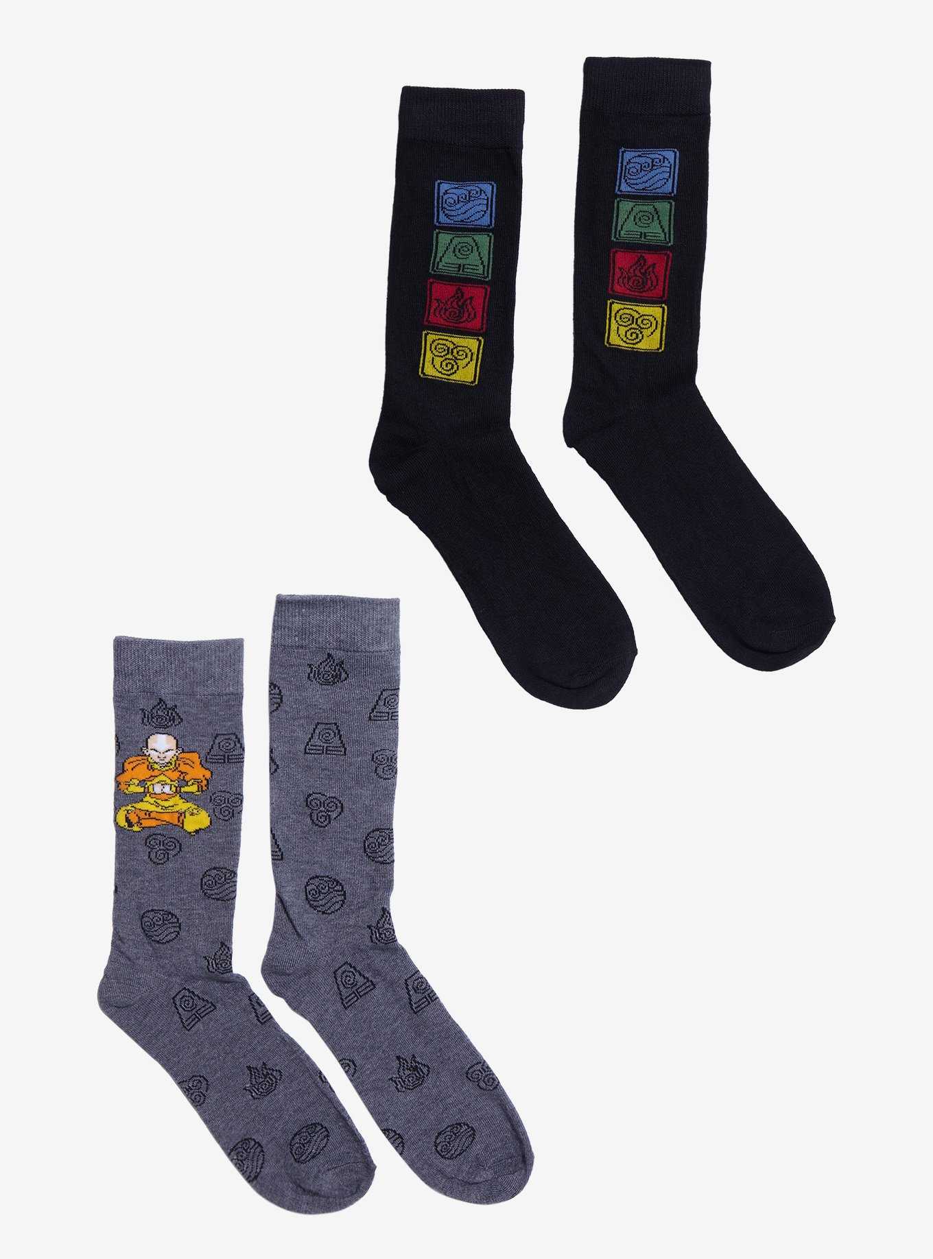 Avatar: The Last Airbender Aang Elements Crew Socks 2 Pair | Hot Topic