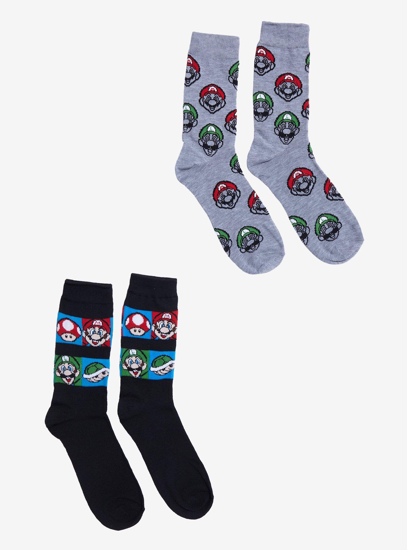 Super Mario Bros. Duo Crew Socks 2 Pair | Hot Topic