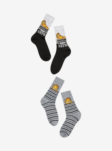 Garfield Stripe Crew Socks 2 Pair | Hot Topic