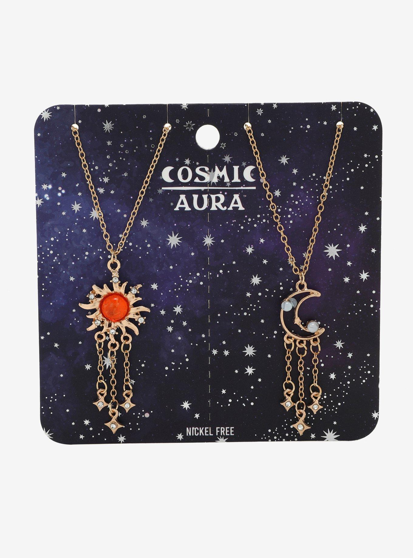 Cosmic Aura Sun & Moon Star Chain Best Friend Necklace Set | Hot Topic