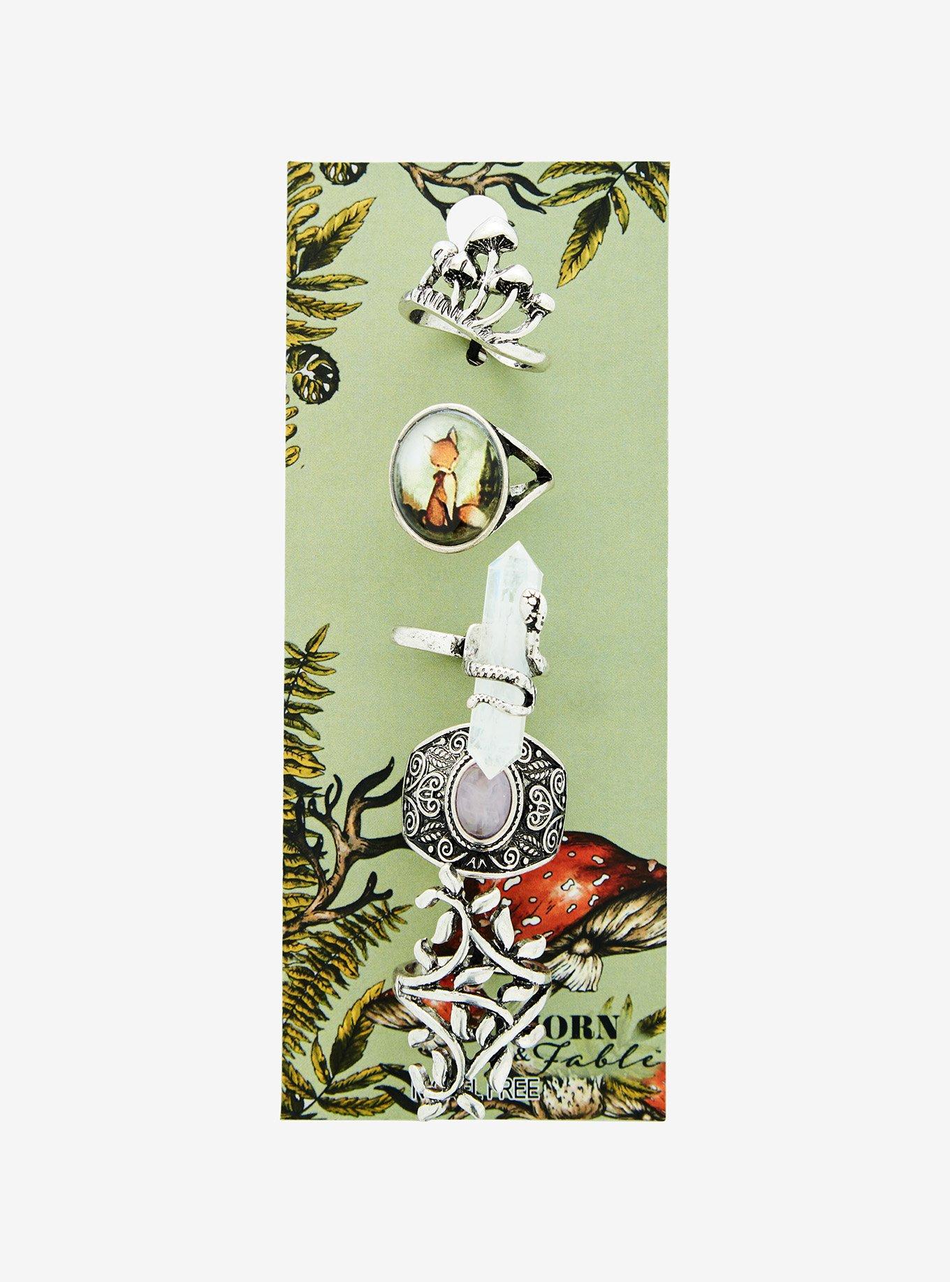 Thorn & Fable Crystal Forest Ring Set | Hot Topic