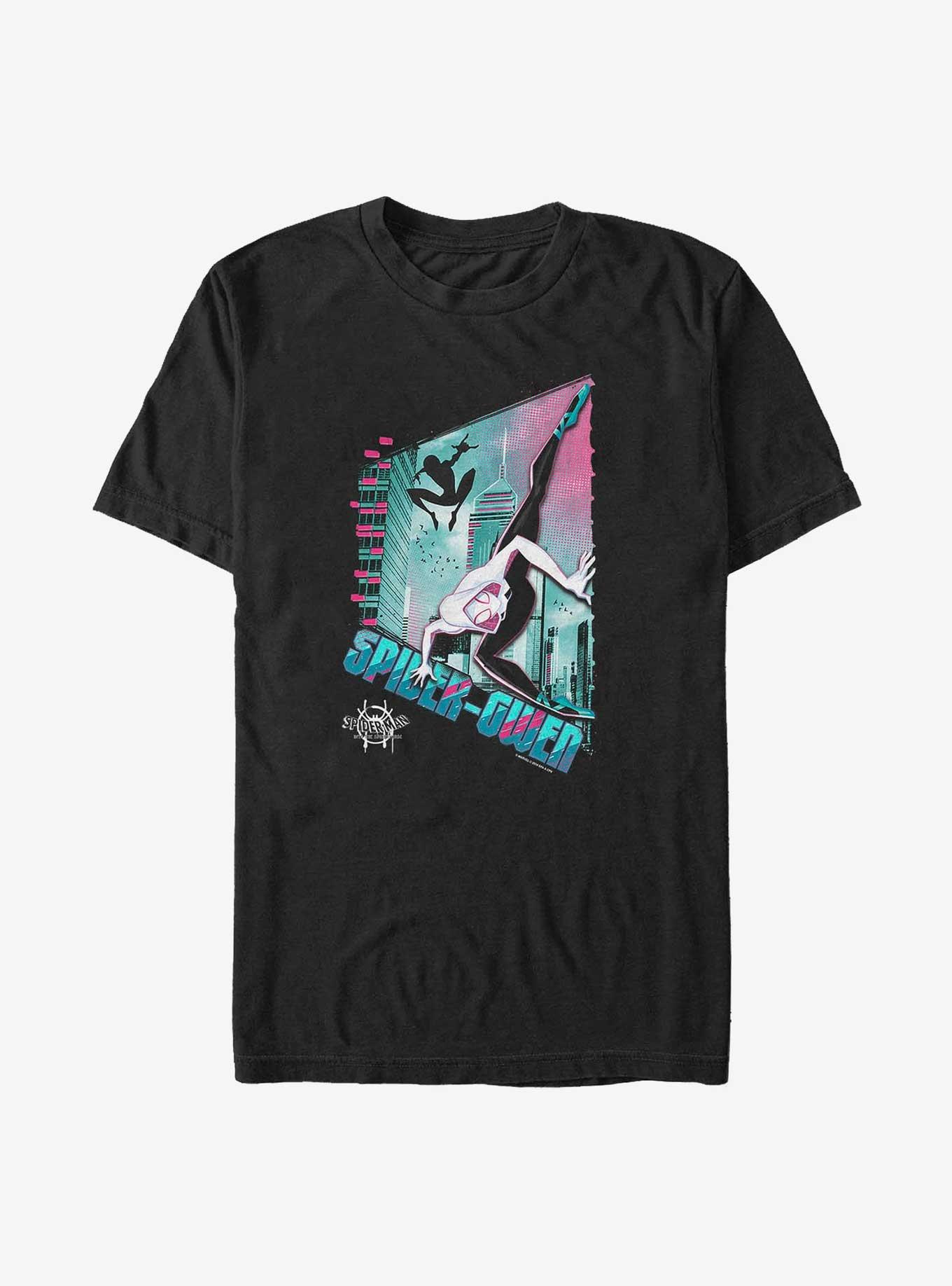 Marvel Spider Man Into The Spider Verse Spider Gwen Panel Big And Tall T