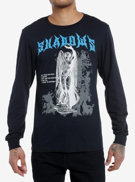 Social Collision Shadows Angel Statue Long-Sleeve T-Shirt | Hot Topic