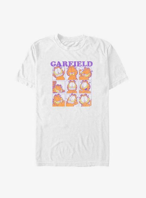 Garfield Faces of Garfield Big & Tall T-Shirt - WHITE | Hot Topic
