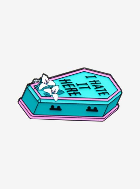 I Hate It Here Coffin Enamel Pin | Hot Topic