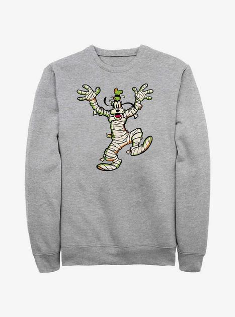 Disney100 Halloween Goofy Mummy Sweatshirt - GREY | BoxLunch