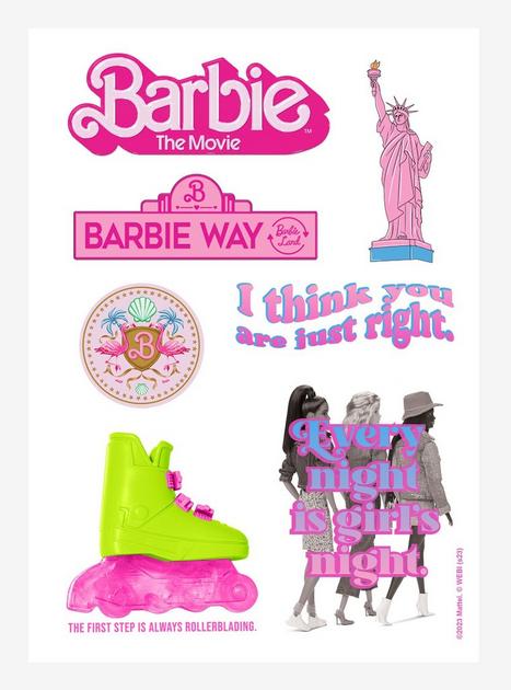 Barbie The Movie Props Sticker Sheet - WHITE | Hot Topic