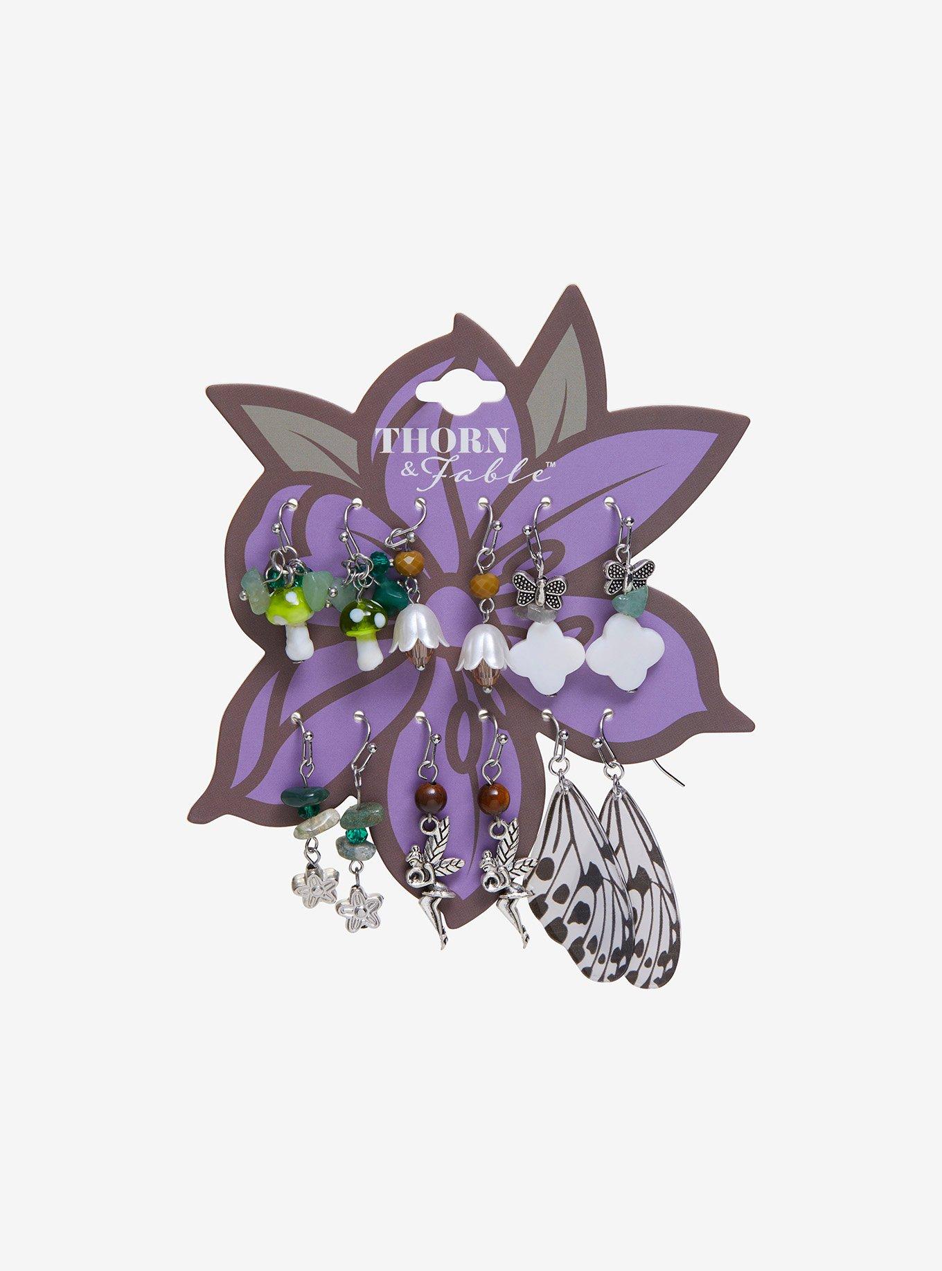 Thorn & Fable Flower Fairy Drop Earring Set | Hot Topic