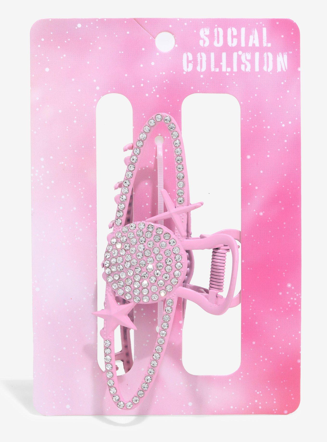 Social Collision Pink Bling Planet Claw Hair Clip | Hot Topic