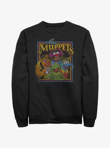 Disney The Muppets Retro Muppet Poster Sweatshirt - BLACK | Hot Topic