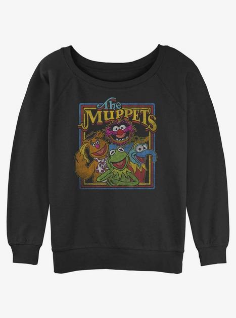 Disney The Muppets Retro Muppet Poster Girls Slouchy Sweatshirt - BLACK ...