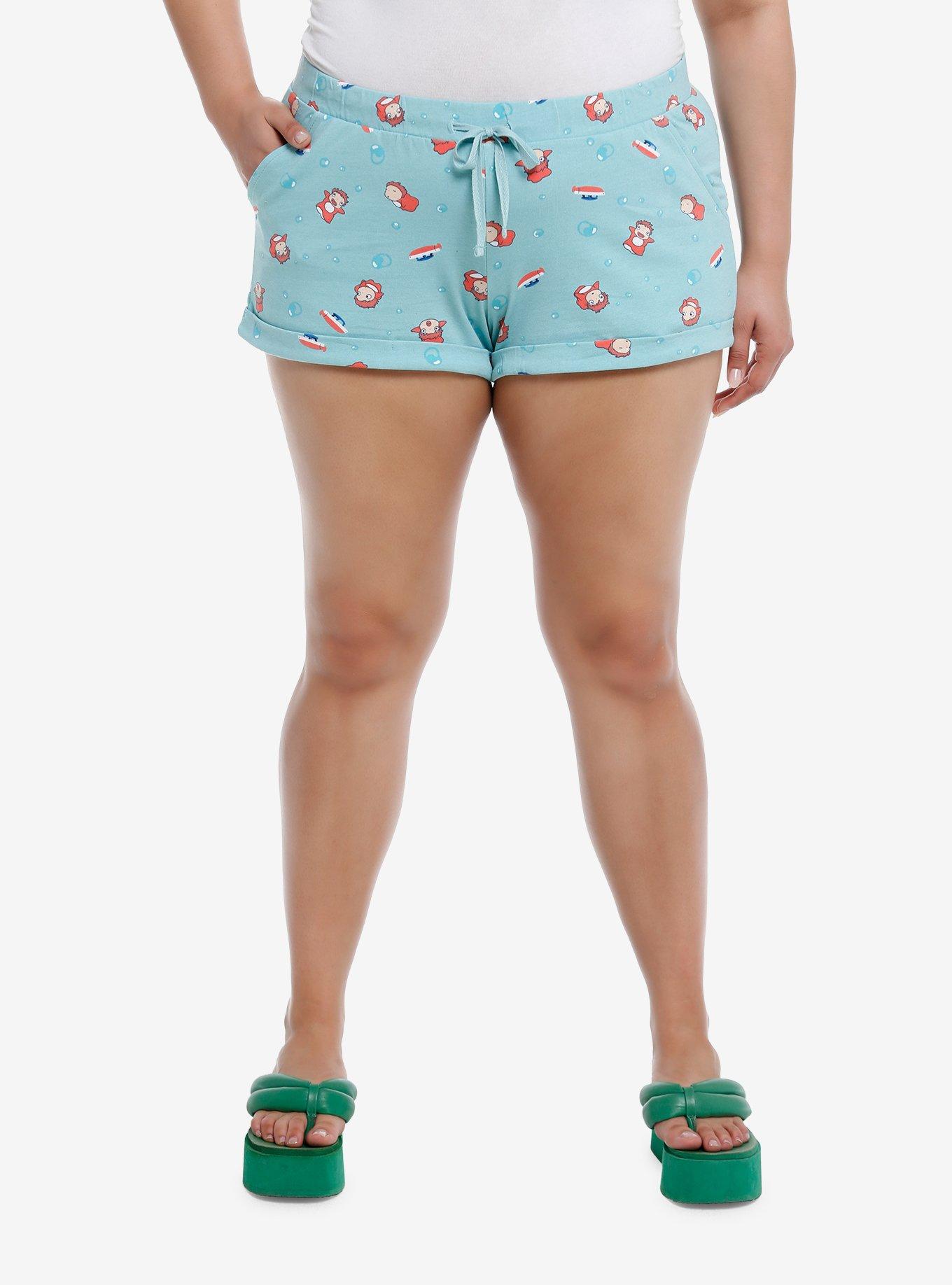 Hot Topic Her Universe Studio Ghibli Ponyo Print Lounge Shorts Plus ...