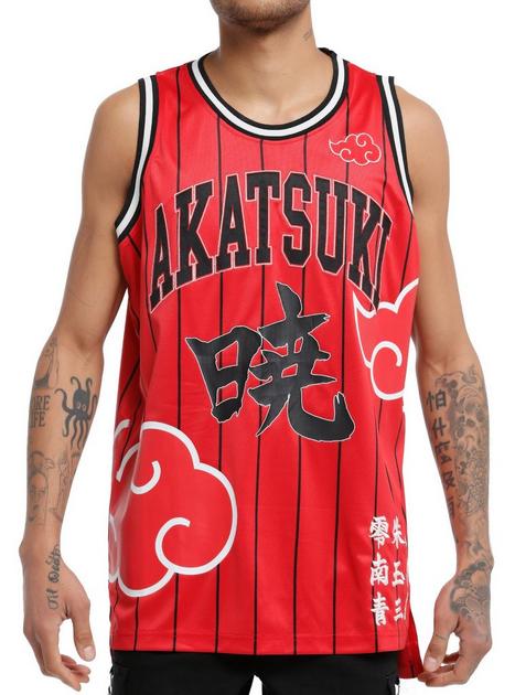 Naruto Shippuden Akatsuki Striped Basketball Jersey Tank Top | Hot Topic