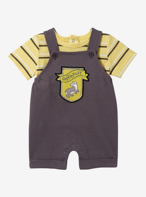 Harry Potter Hufflepuff Crest Infant T-Shirt and Overall Set - BoxLunch ...