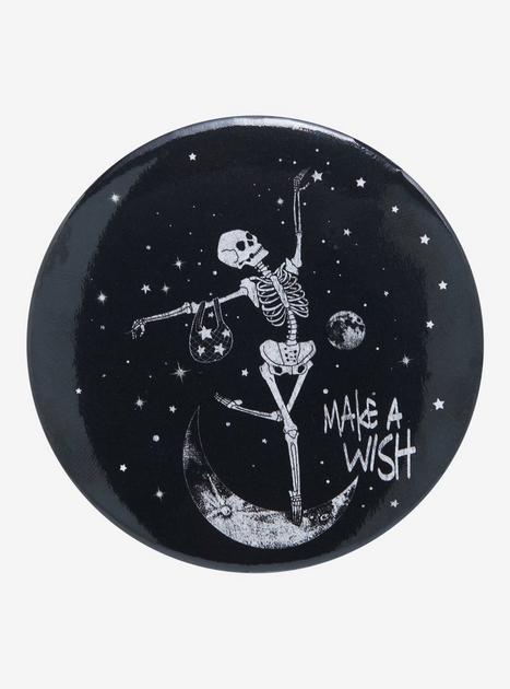 Skeleton Wish 3 Inch Button | Hot Topic