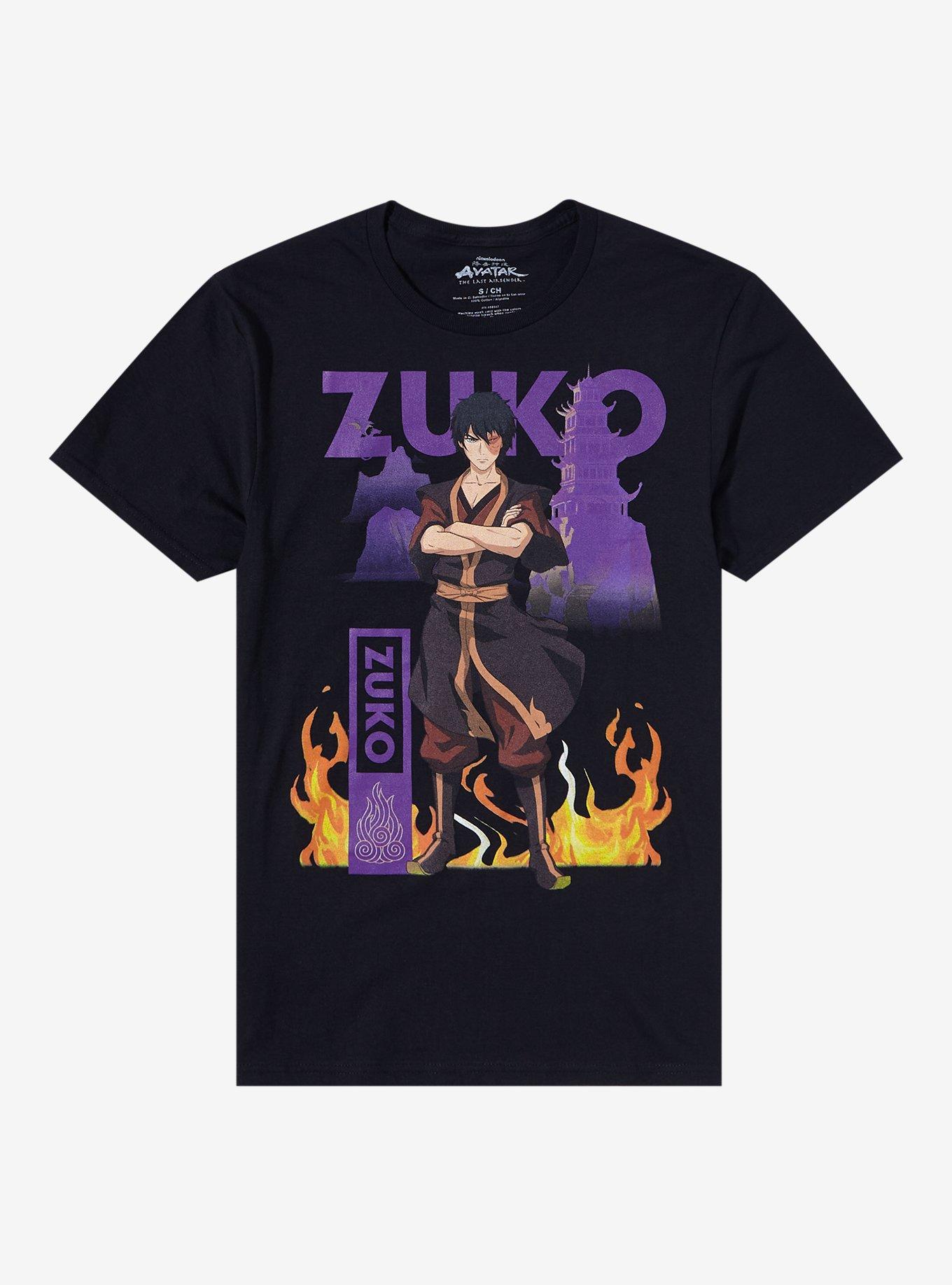 Avatar: The Last Airbender Zuko Purple Boyfriend Fit Girls T-Shirt ...