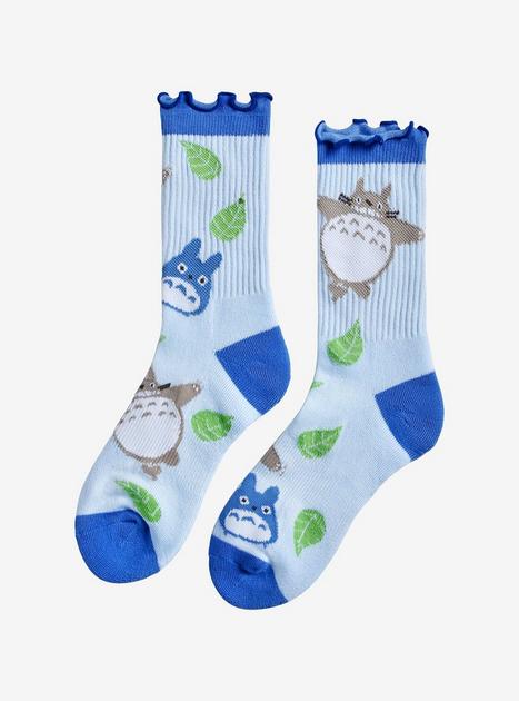 Studio Ghibli My Neighbor Totoro Blue Lettuce Trim Crew Socks | Hot Topic