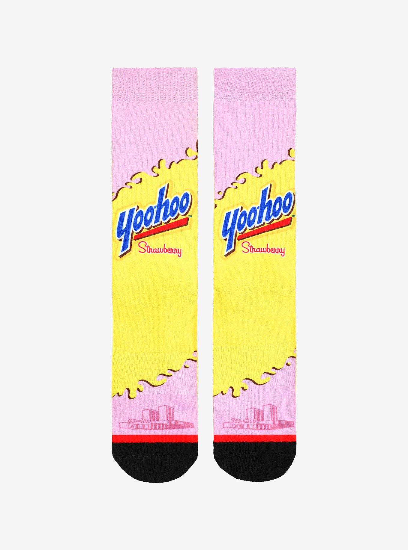 Strawberry Yoo-Hoo Crew Socks | Hot Topic
