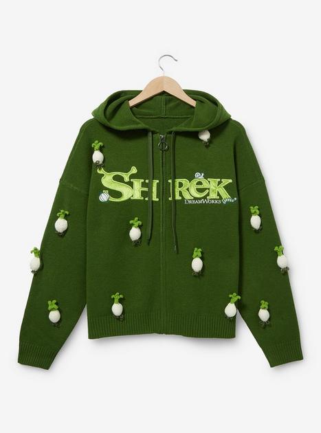 Shrek Logo Onion Knit Zippered Women's Plus Size Hoodie - BoxLunch ...