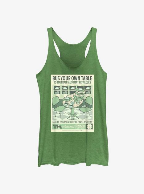 Marvel Loki Bus Your Own Table Poster Womens Tank Top - GREEN | BoxLunch