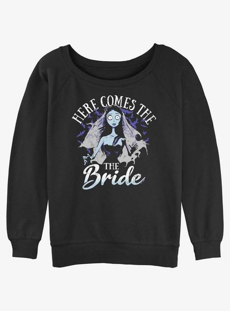 Corpse Bride Here Comes The Bride Girls Slouchy Sweatshirt - BLACK ...