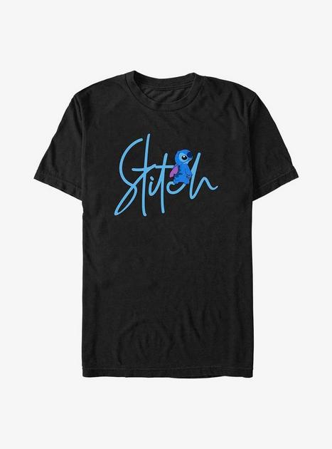 Disney Lilo & Stitch Signature Stitch T-Shirt - BLACK | Hot Topic