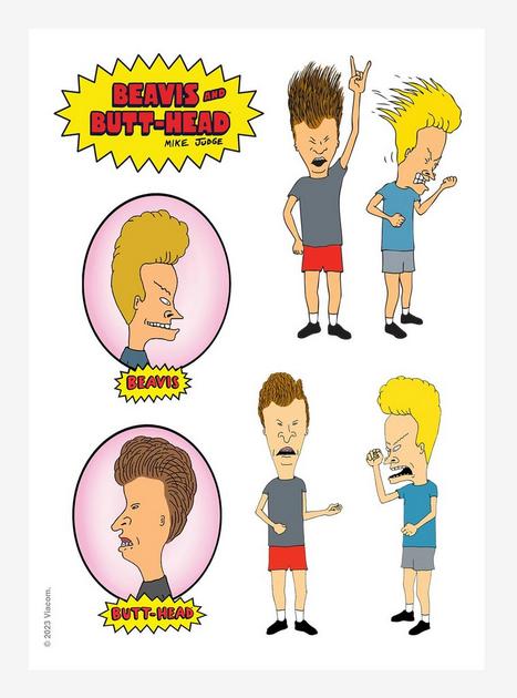 Beavis And Butt-Head Classic Kiss-Cut Sticker Sheet - WHITE | Hot Topic