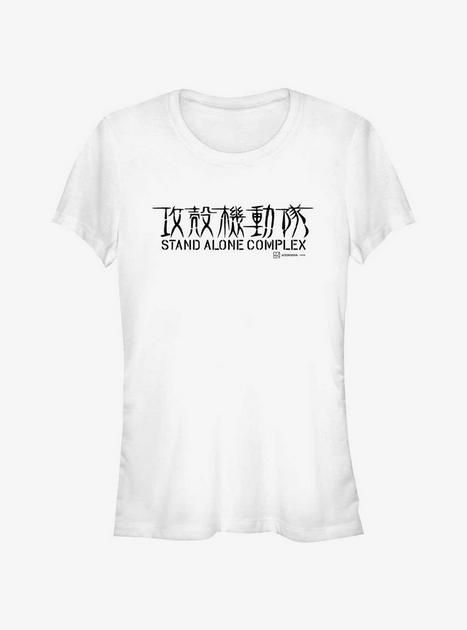 Ghost in the Shell Stand Alone Complex Logo Girls T-Shirt - WHITE | Hot ...