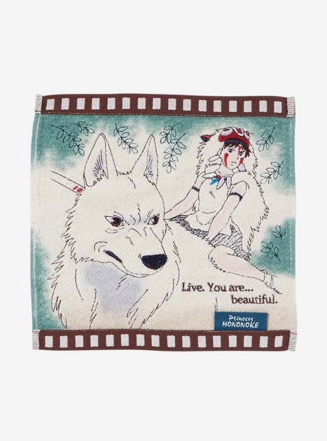Studio Ghibli Princess Mononoke San & Wolf Washcloth | BoxLunch