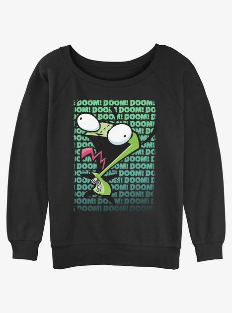 Invader ZIM GIR Doom Girls Slouchy Sweatshirt - BLACK | Hot Topic