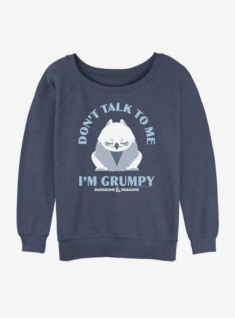 Dungeons & Dragons Grumpy Owlbear Girls Slouchy Sweatshirt - BLUE | Hot ...