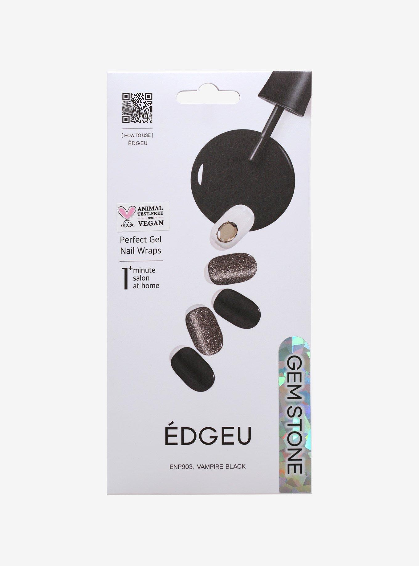 EDGEU Vampire Black Gel Nail Strips | Hot Topic