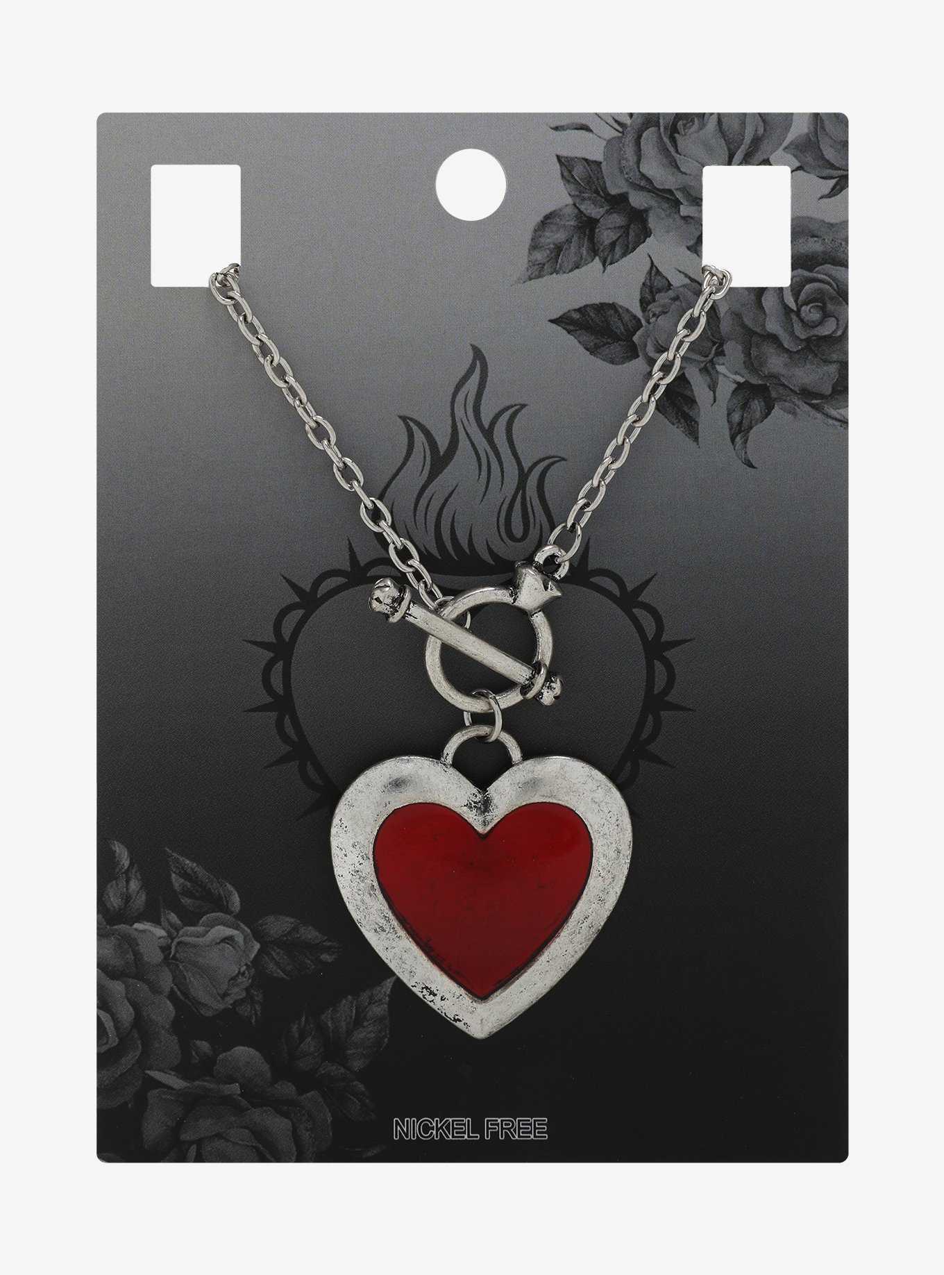 Heart Pendant Toggle Necklace | Hot Topic