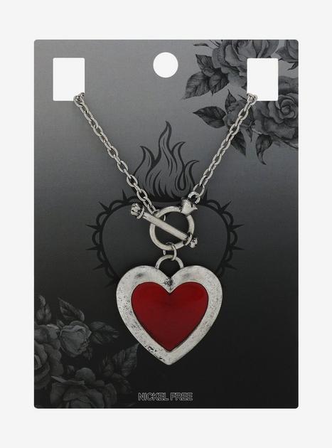 Heart Pendant Toggle Necklace | Hot Topic