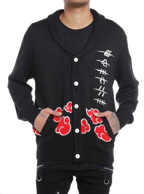 Naruto Shippuden Aktsuki Cowl Knit Cardigan | Hot Topic