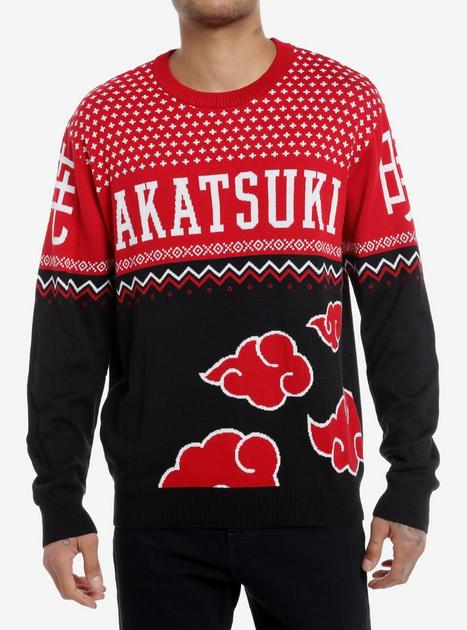 Naruto Shippuden Akatsuki Intarsia Knit Sweater | Hot Topic