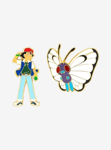 Pokemon Ash & Butterfree Enamel Pin Set - BoxLunch Exclusive | BoxLunch