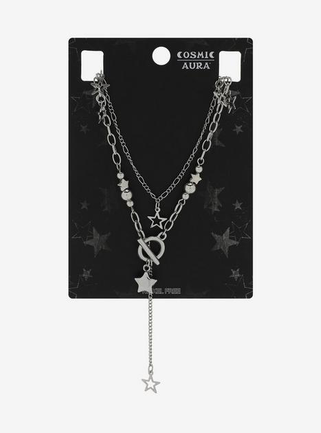 Cosmic Aura Star Chain Necklace Set Hot Topic