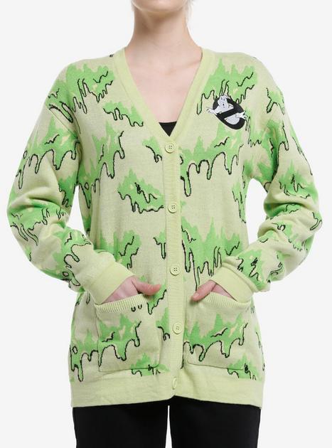 Her Universe Ghostbusters Slimer Glow-In-The-Dark Girls Cardigan | Hot ...