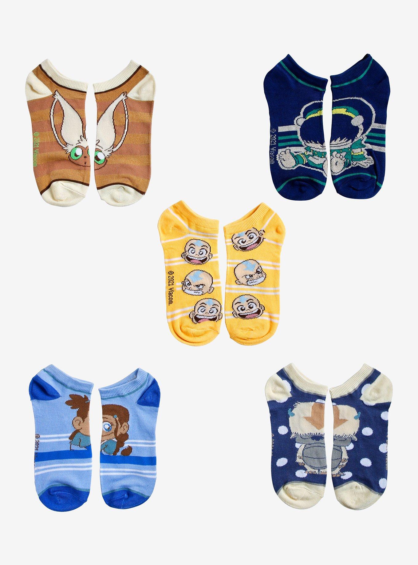 Avatar: The Last Airbender Chibi No-Show Socks 5 Pair | Hot Topic
